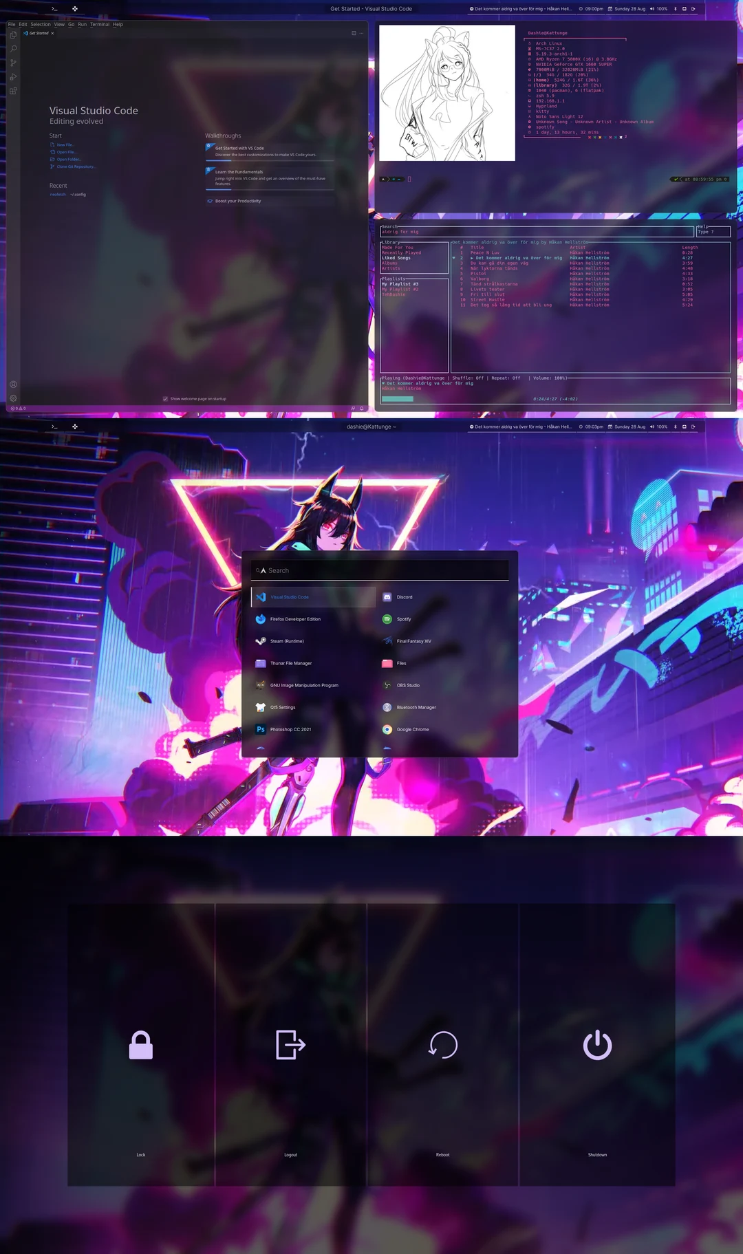 Discover more like Unixporn: [Hyprland] First rice on BTW, quite new to linux on desktop and ...