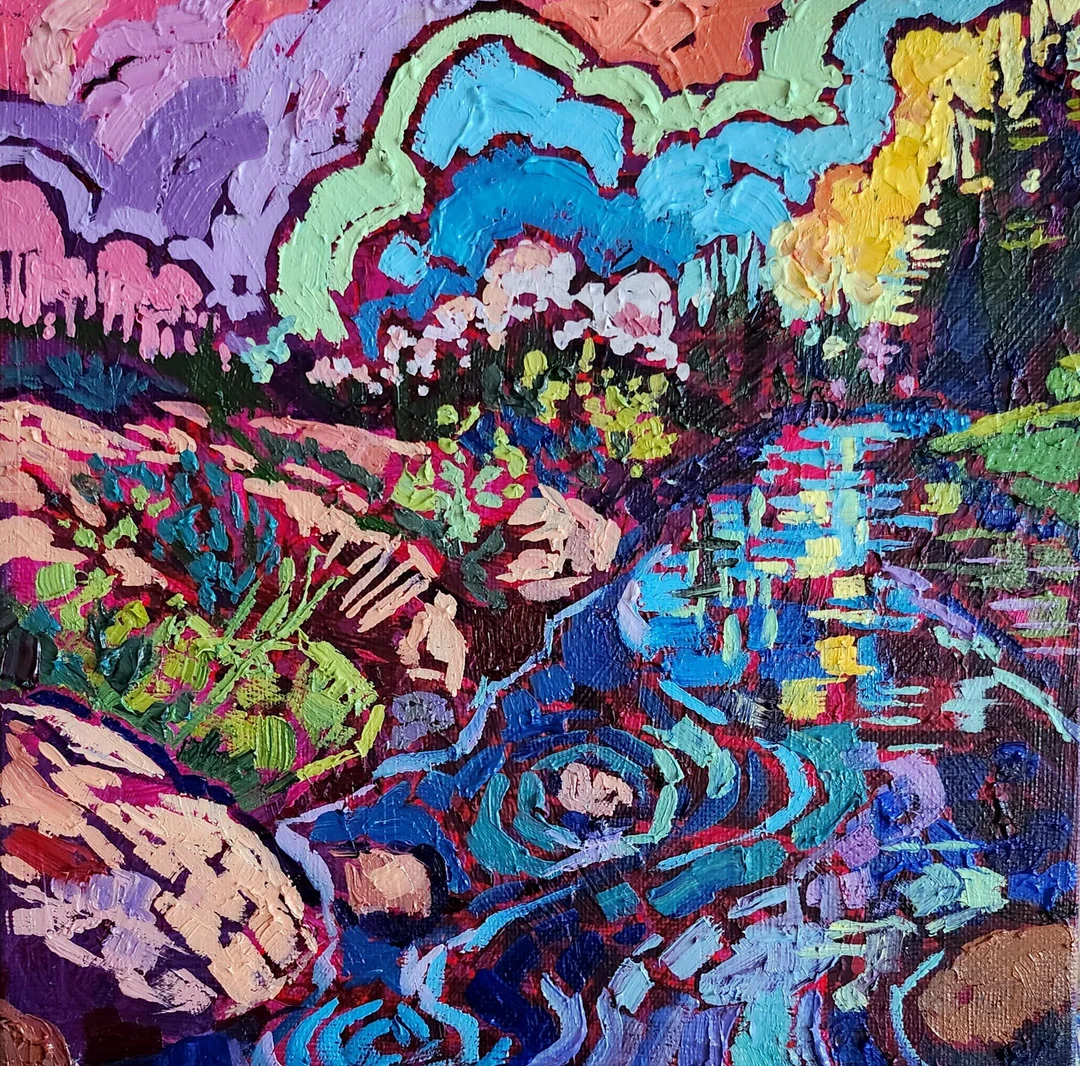 Time to Reflect, Bhavna, Oil, 2023 | Scrolller