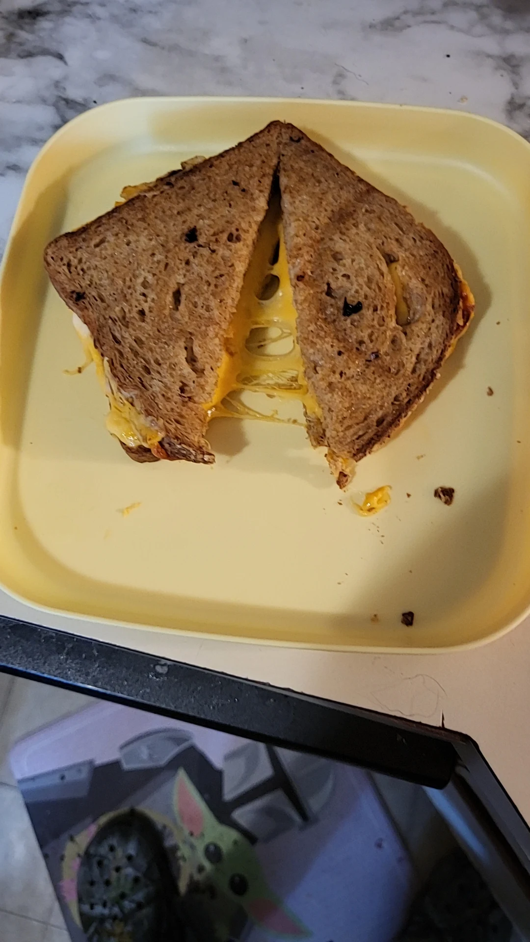 air fryer cheddar and Colby grilled cheese. | Scrolller