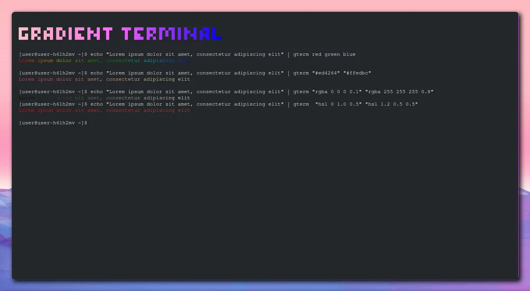 [OC] A CLI application I made to display terminal outputs as a gradient | Scrolller