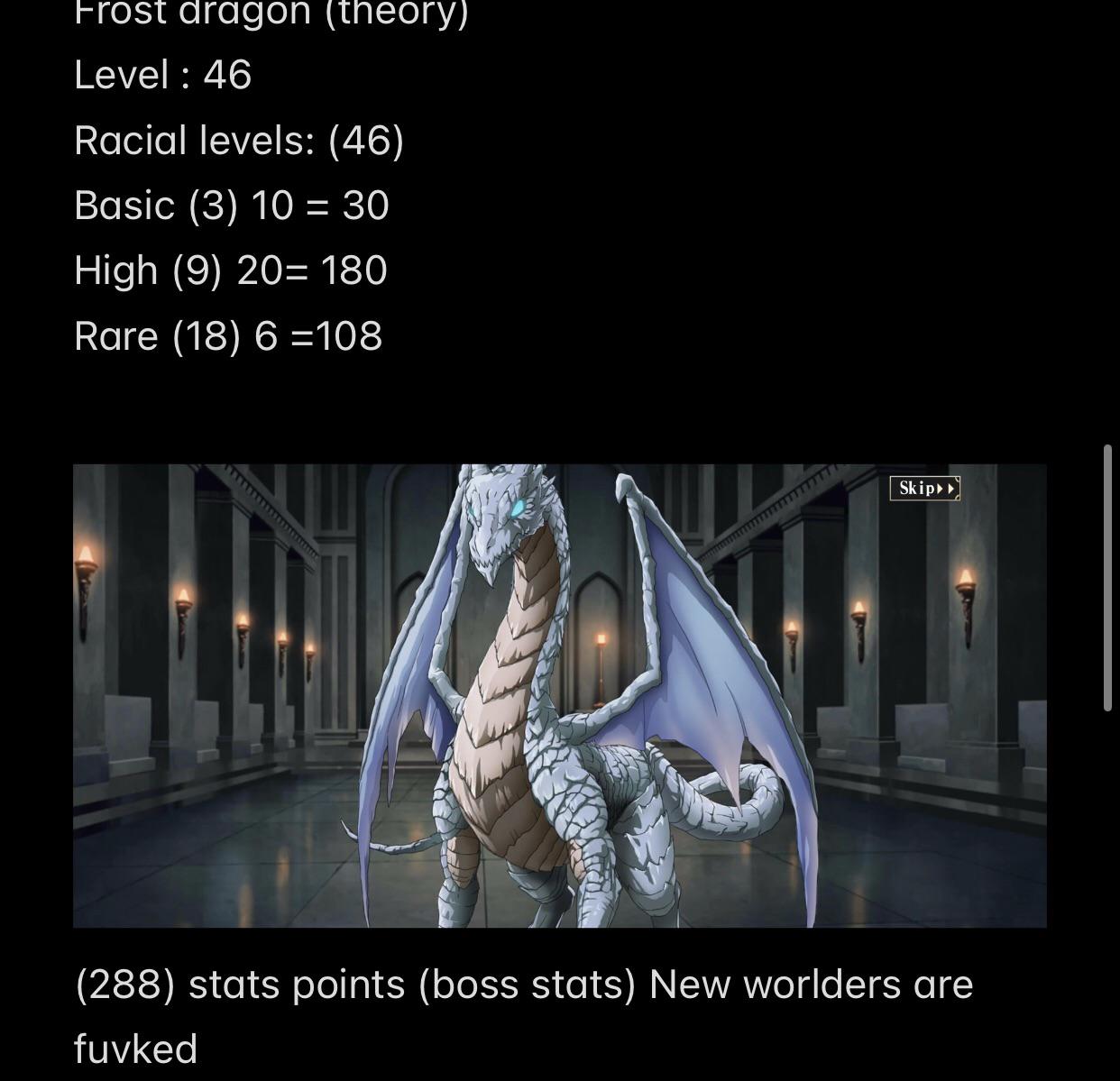 “Frost Dragon Lord Have so much stats” | Scrolller