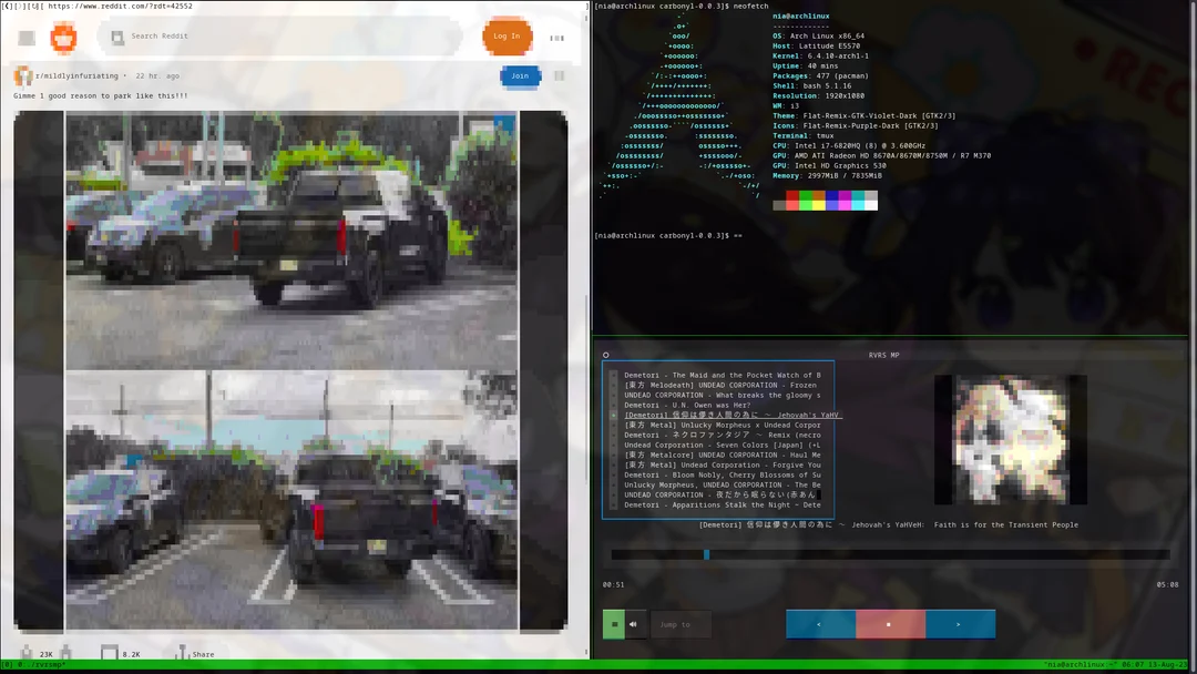 [tmux] Text-based environment | Scrolller