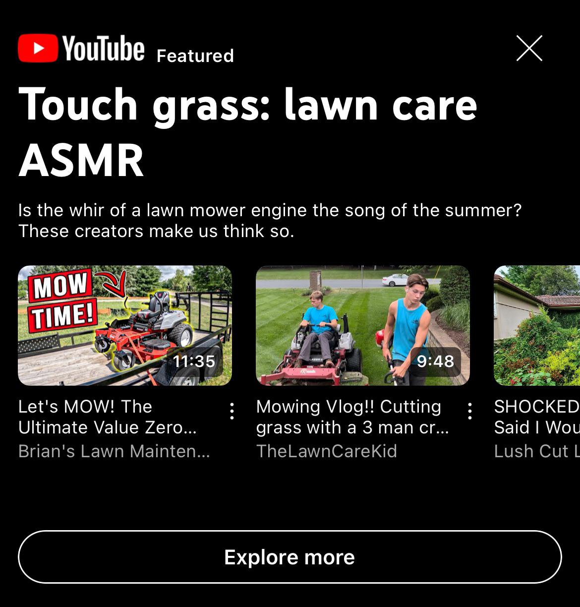 Discover more like Funny: YouTube just told me to touch some grass and Related Content | Scrolller