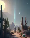 Spaceman Among the Cacti | Scrolller
