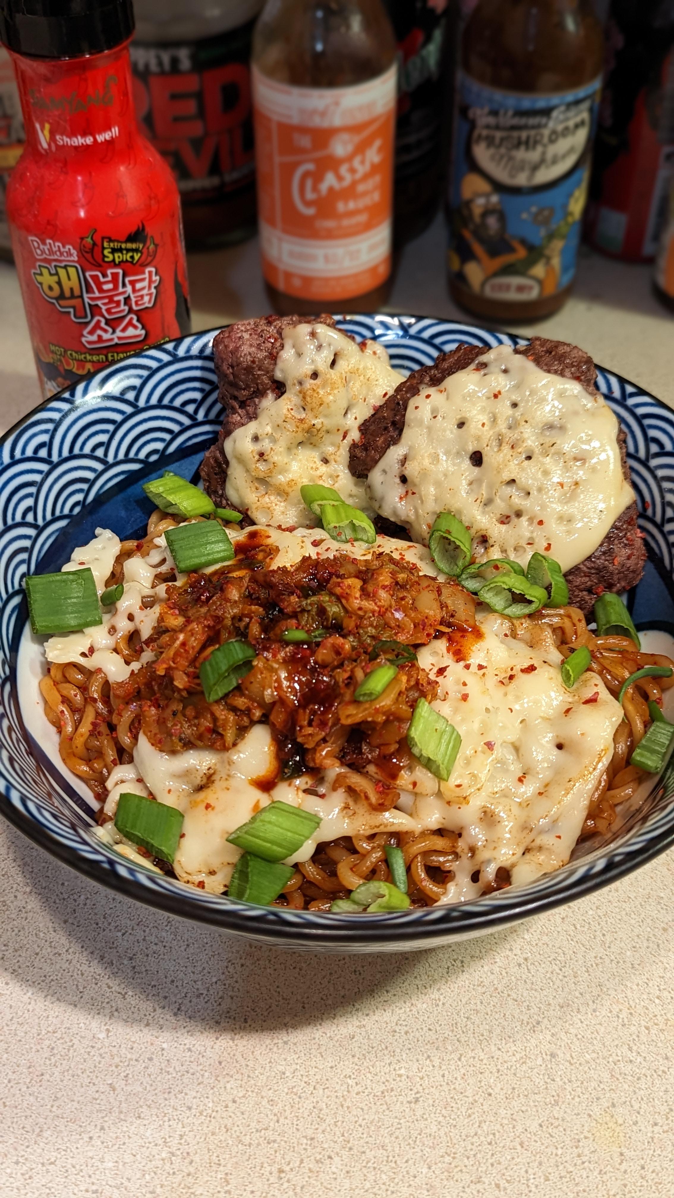 Kimchi Patty Melt Buldak Ramyun | Scrolller