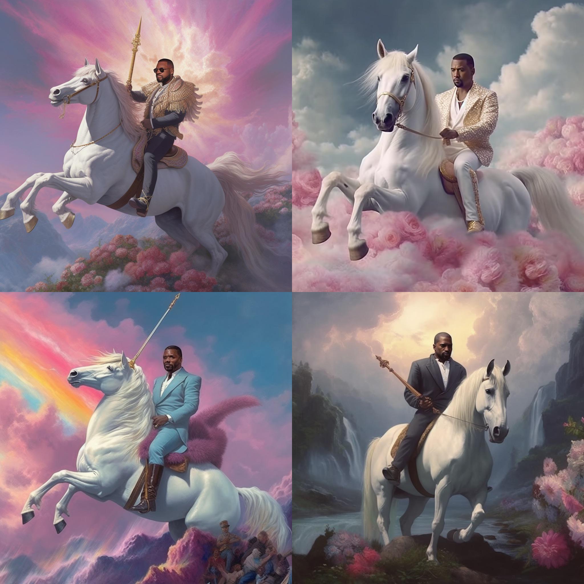 Kanye on the unicorn | Scrolller