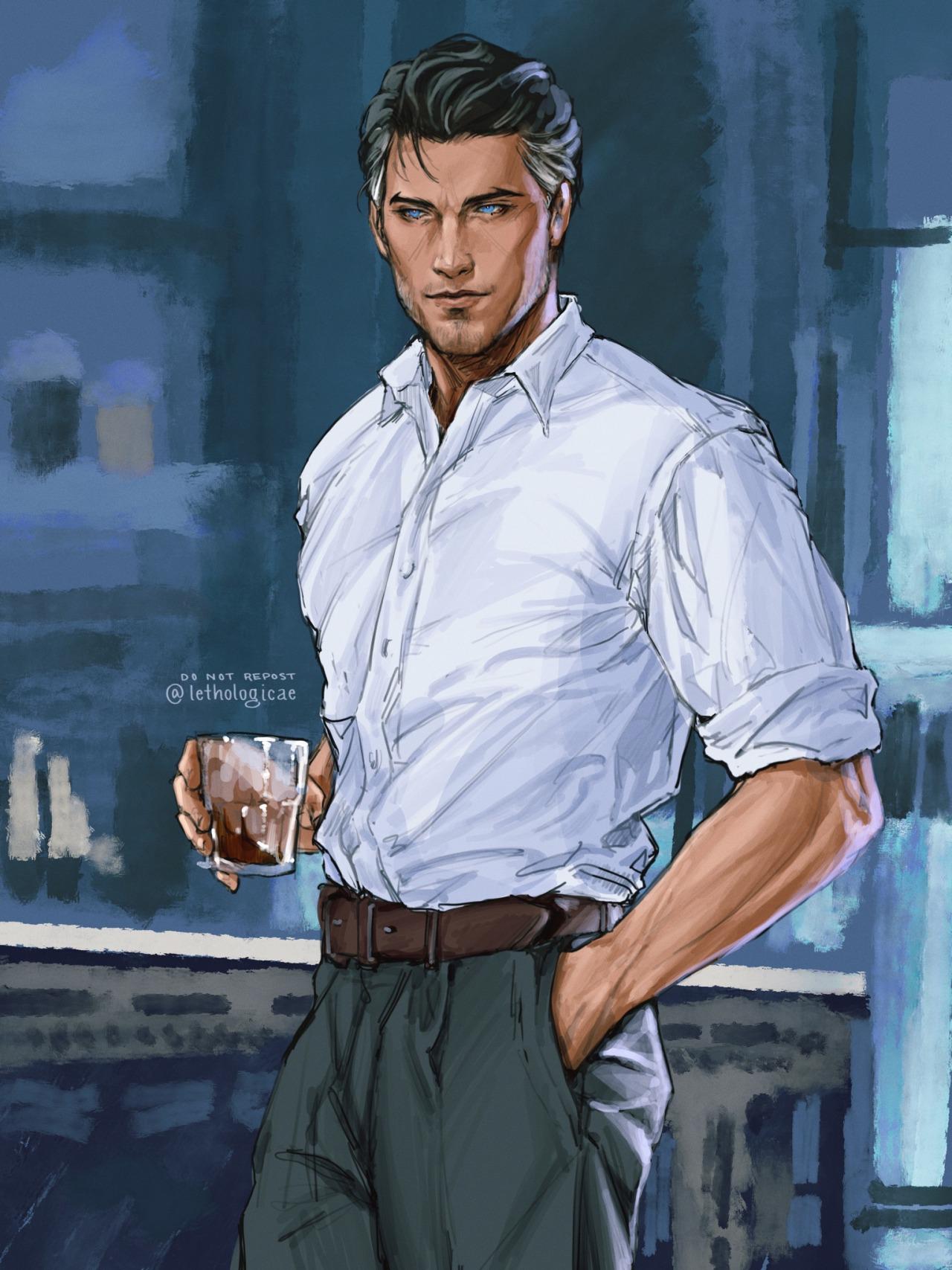 Bruce Wayne art by lethologicae | Scrolller