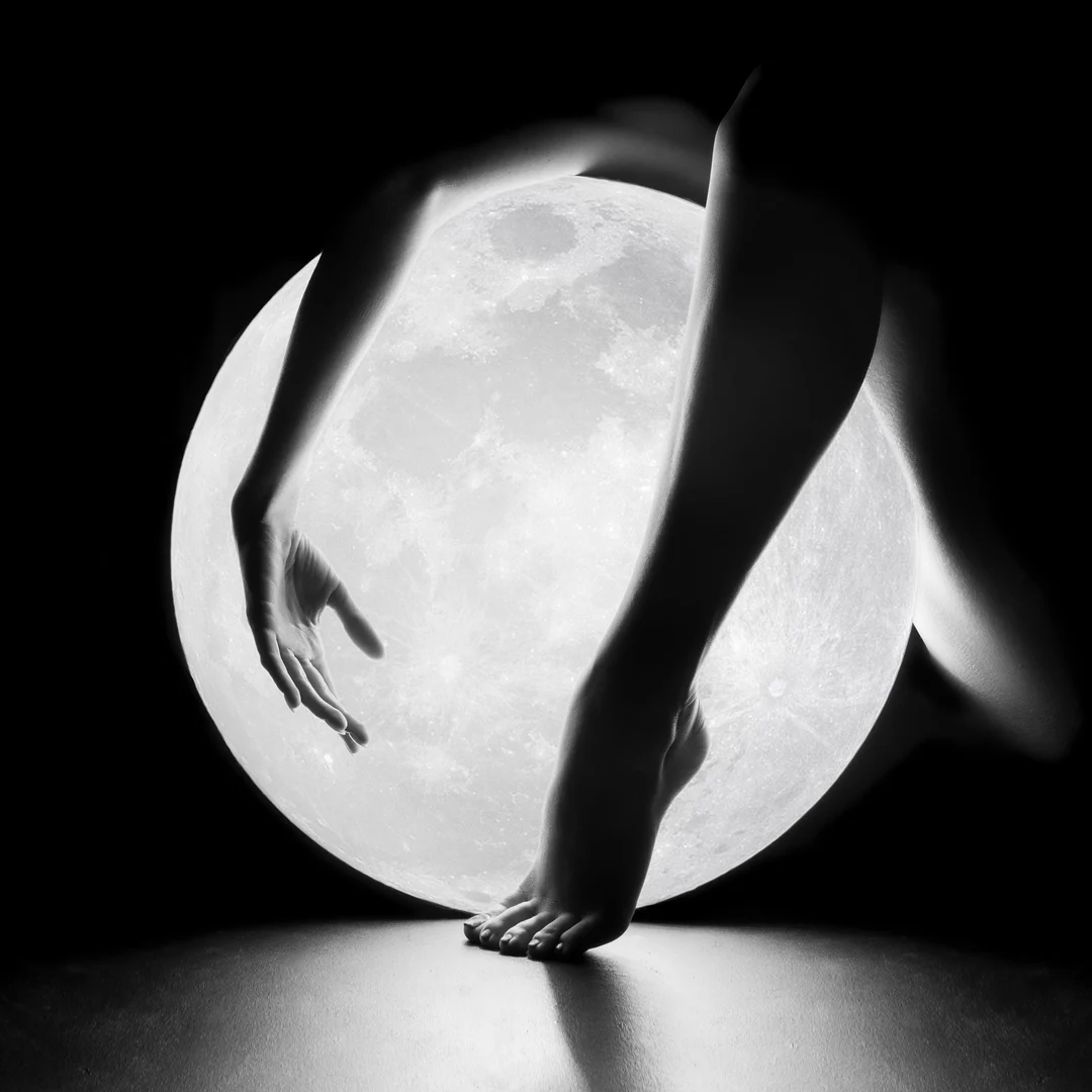 Over the Moon, Self Portrait, Photographic Composite, 2023 | Scrolller