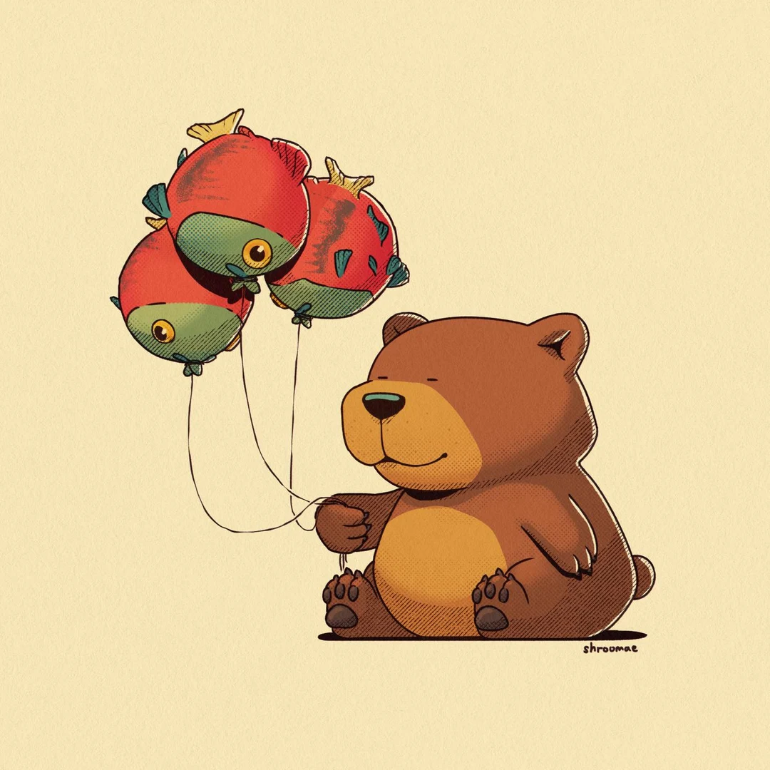 happy cub, shroomae, digital, 2024 | Scrolller