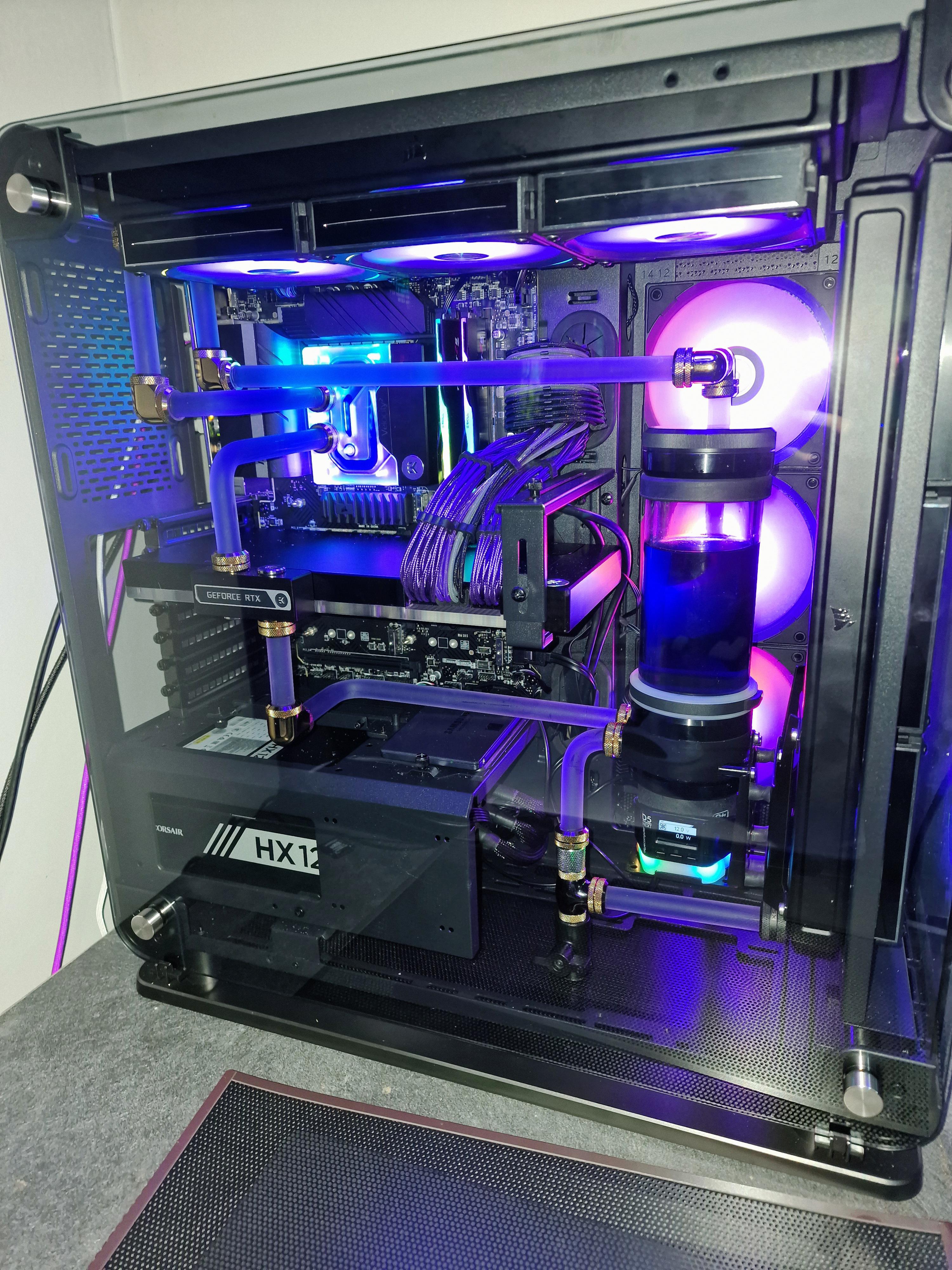 Completed my first ever custom loop with hard PMMA tubing. Thoughts? | Scrolller