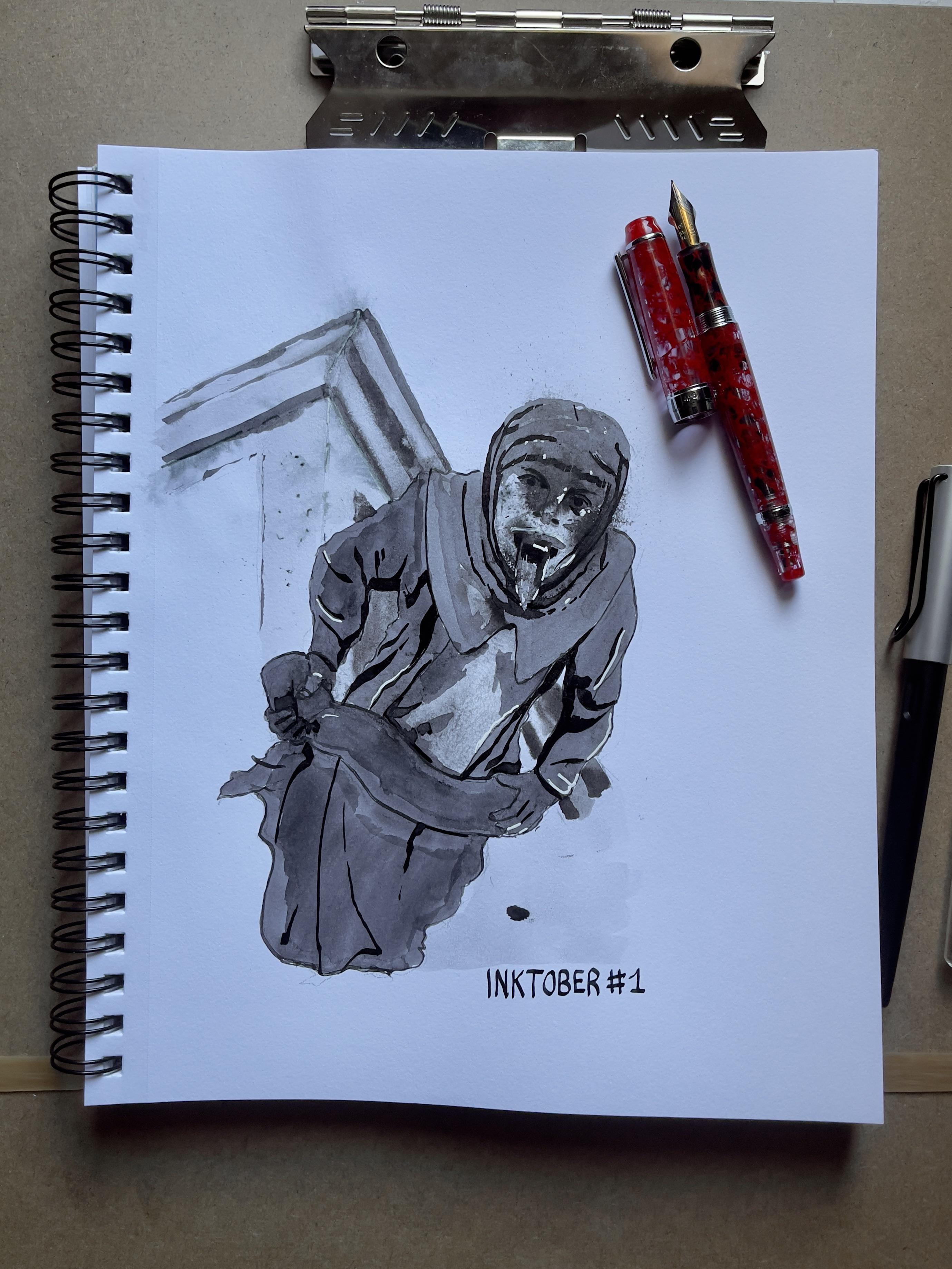 Inktober day 1: Gargoyle | Scrolller