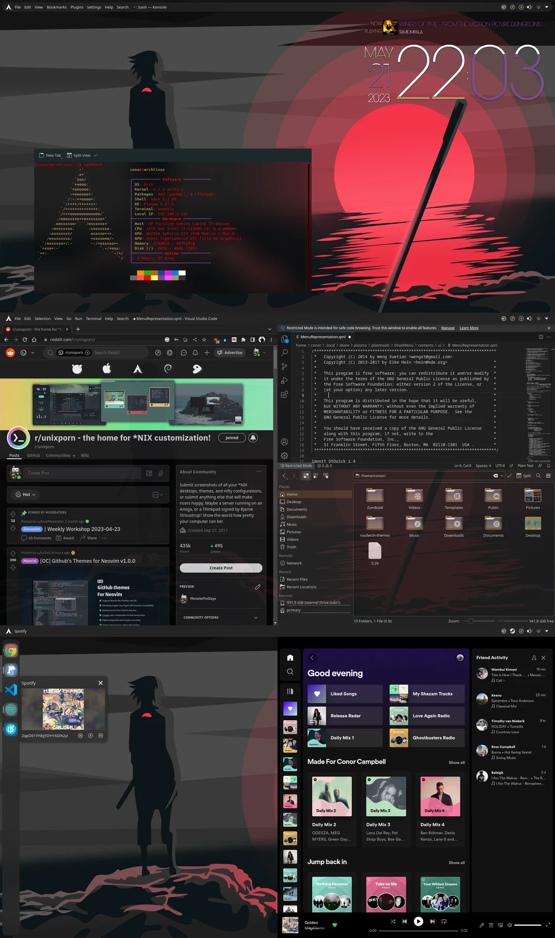Decided to redo my Arch [KDE] setup | Scrolller