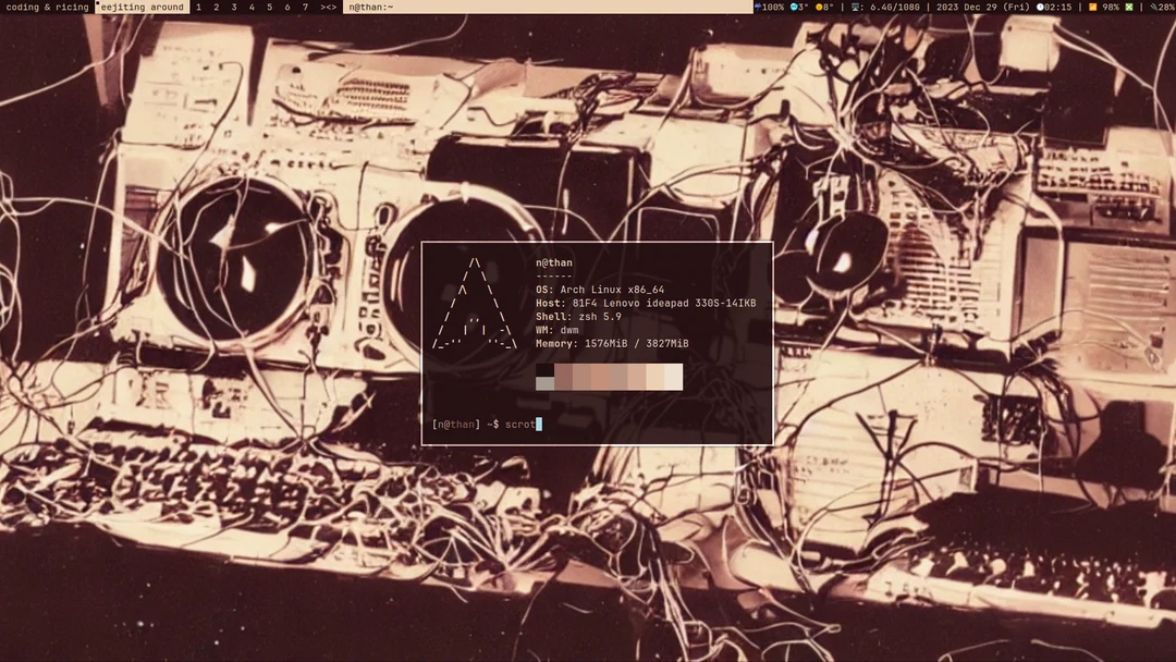 [dwm] simple and works for me | Scrolller