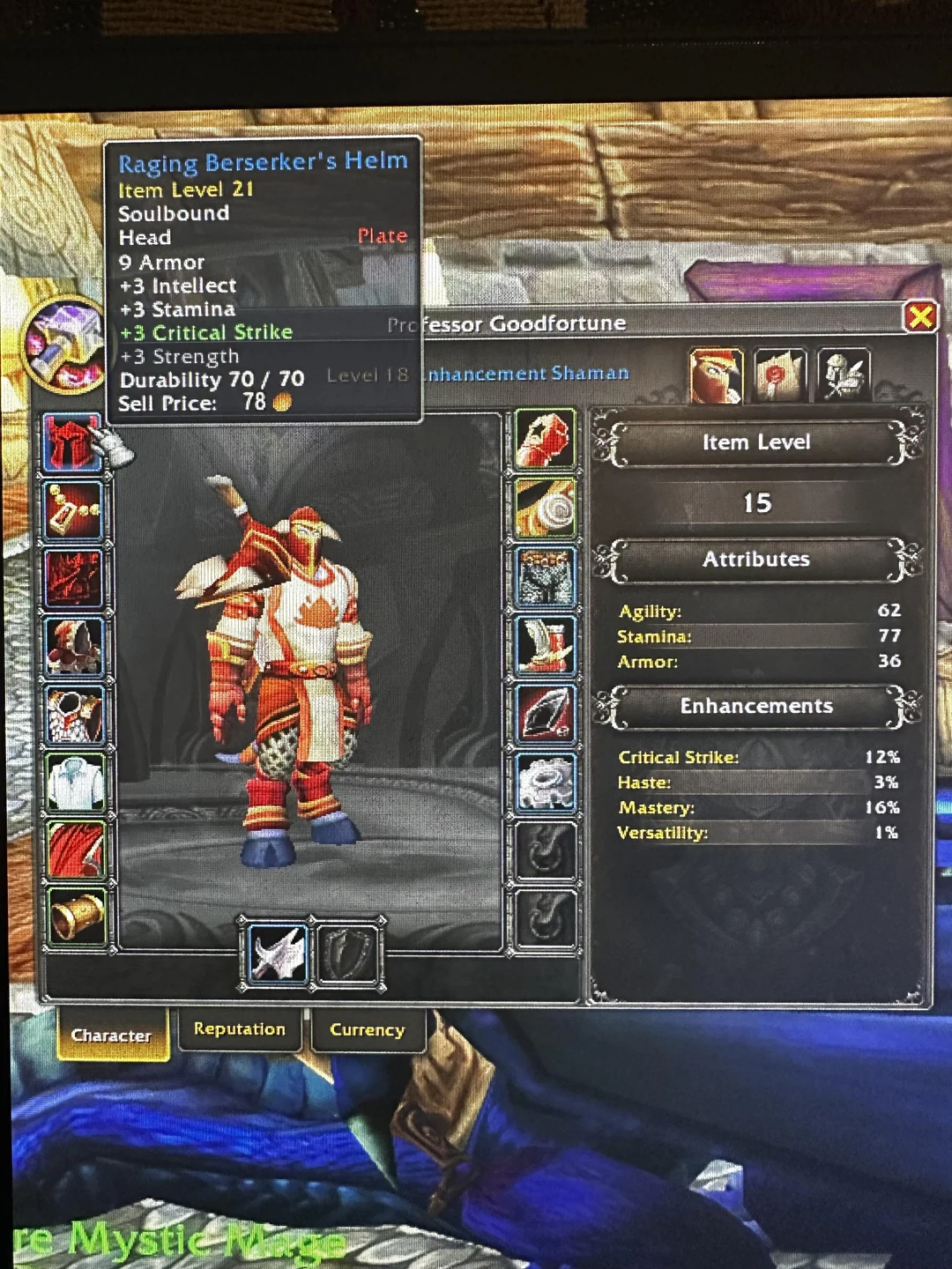 Full scarlet Plate wearing shaman (still can’t transmog) | Scrolller