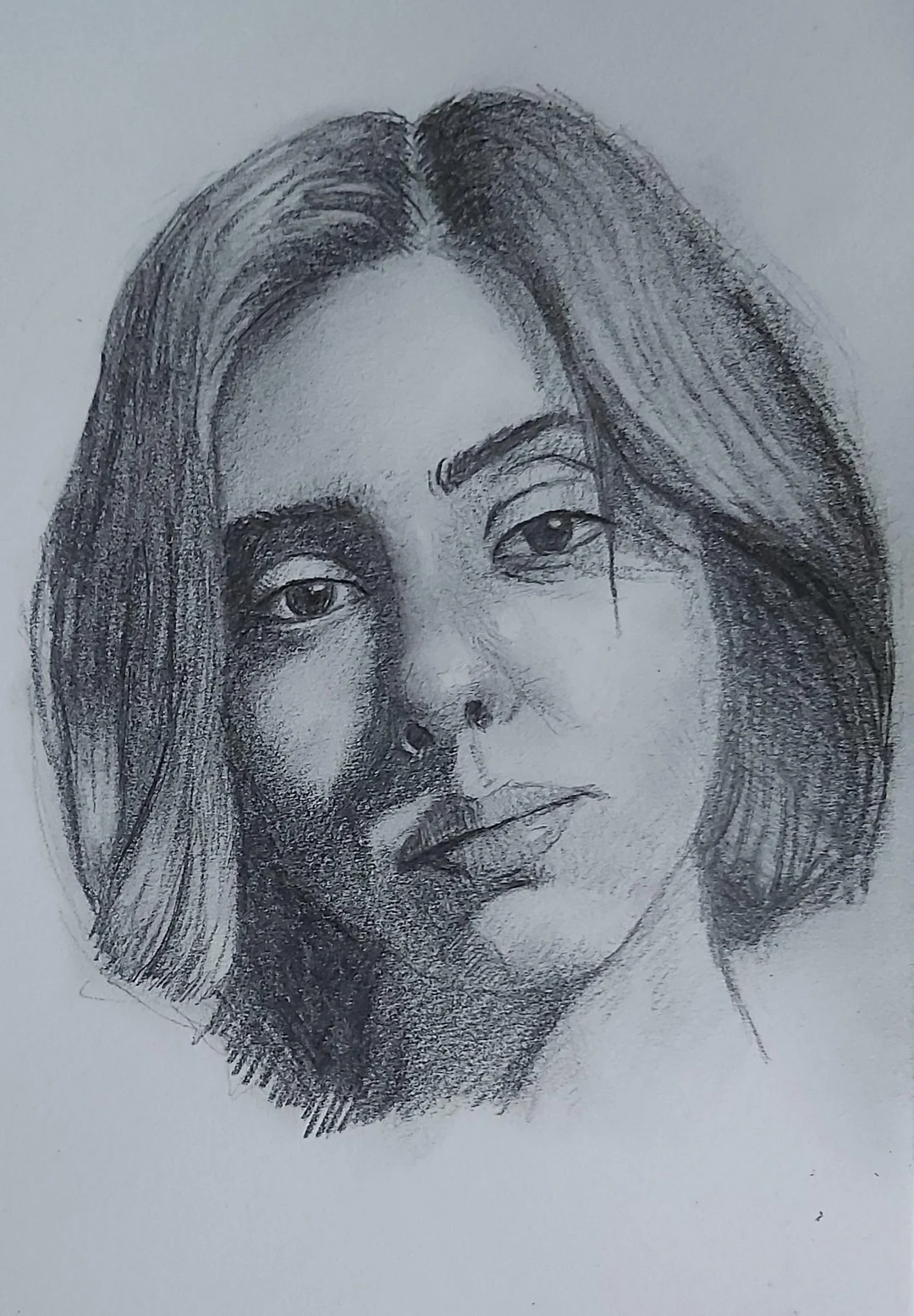 Portrait study, by sketchingsketchyguy, graphite on paper, 2023 | Scrolller