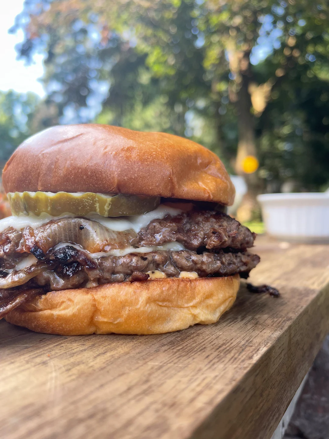 Double Smashburger - onions & pickles only | Scrolller