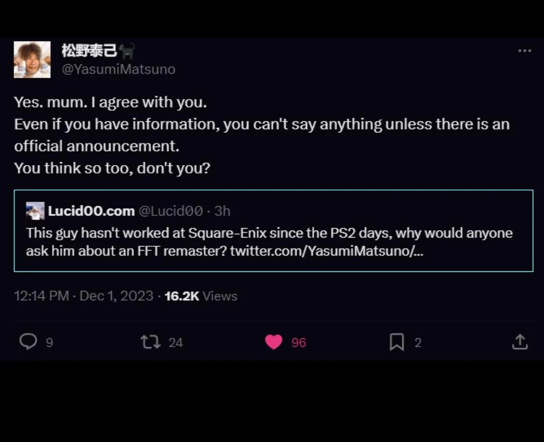 A spark of hope for Tactics remaster/remake | Scrolller