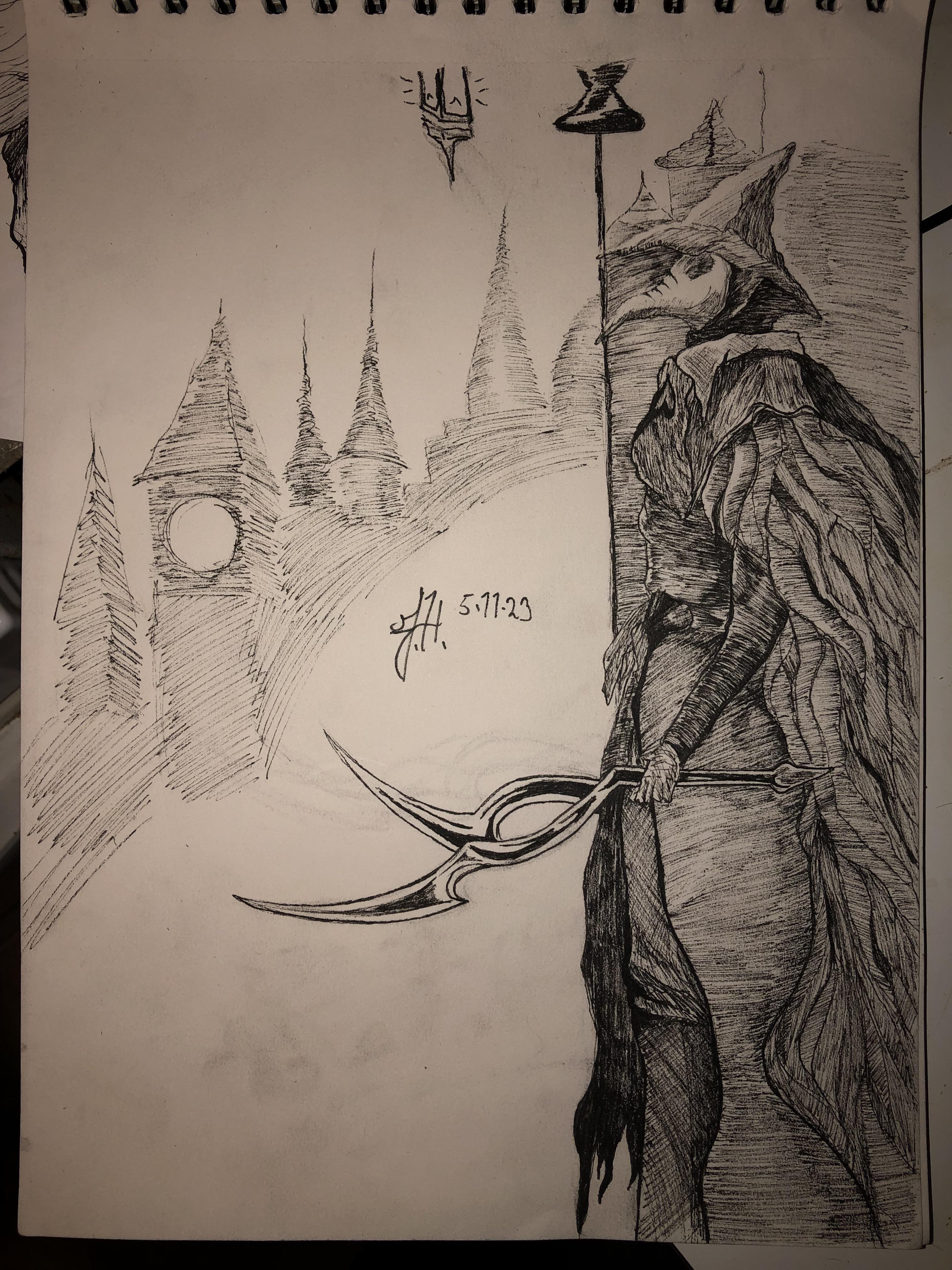 Bloodborne, Eileen fanart. Took 5 and a half hours. | Scrolller