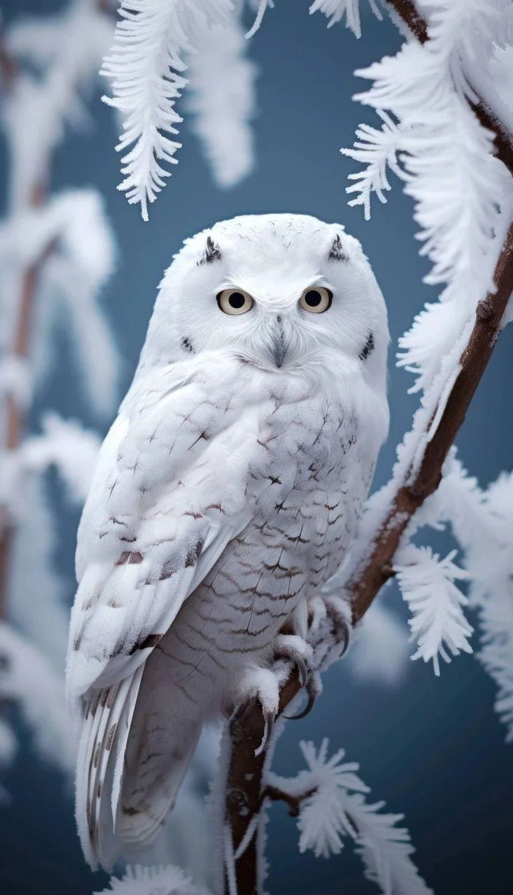 White And Black Snow Owl | Scrolller