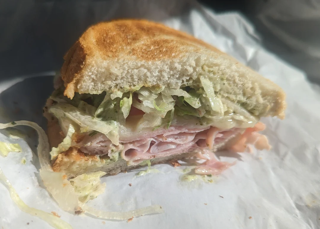 Hot ham and cheese on sourdough. | Scrolller