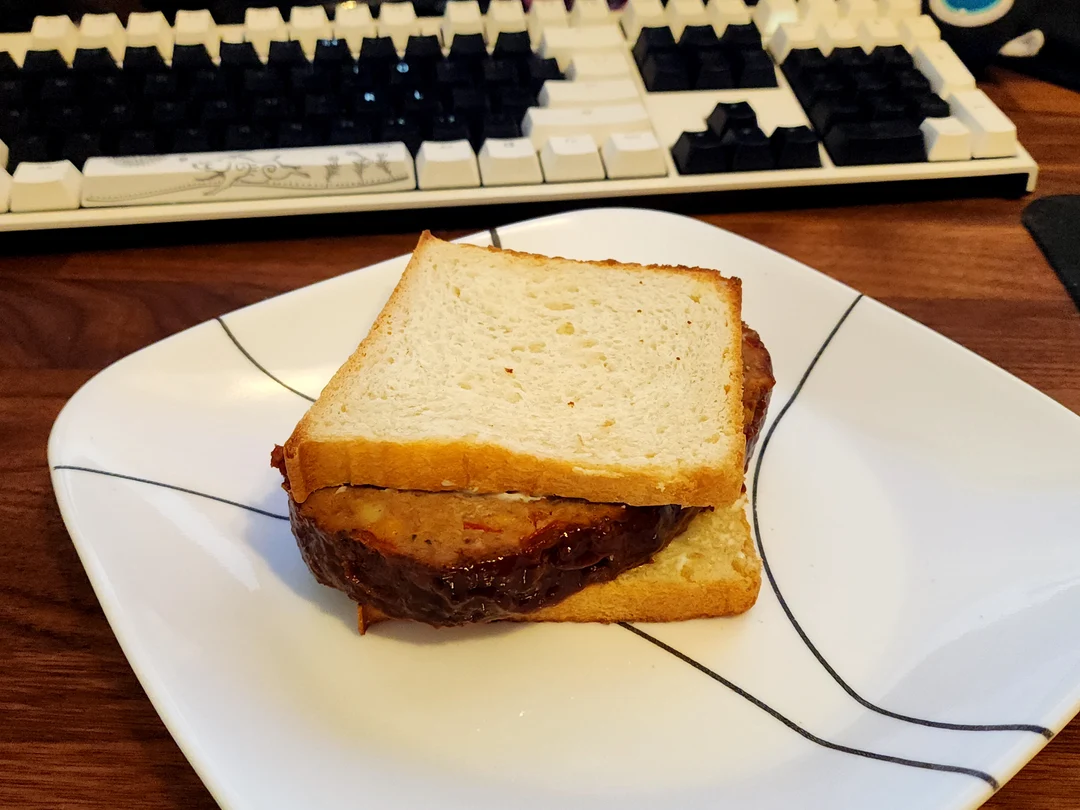 Simple meatloaf sandwich made with smoked meatloaf and lightly toasted homemade bread | Scrolller