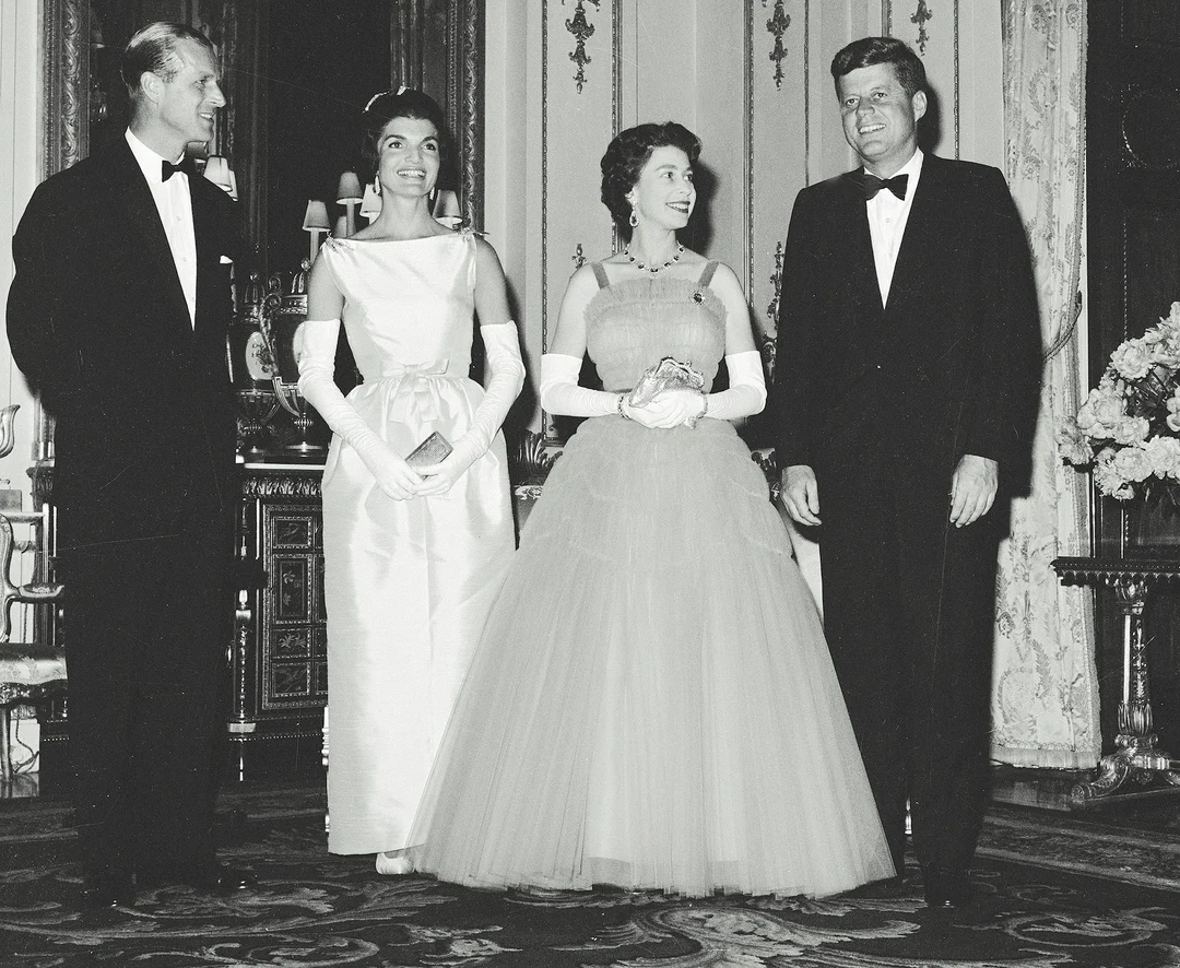 Queen Elizabeth and Prince Philip with President John F, Kennedy and First Lady Jackie, 1961 ...