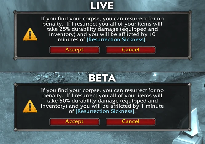 [Resurrection Sickness] has been CHANGED on beta | Scrolller