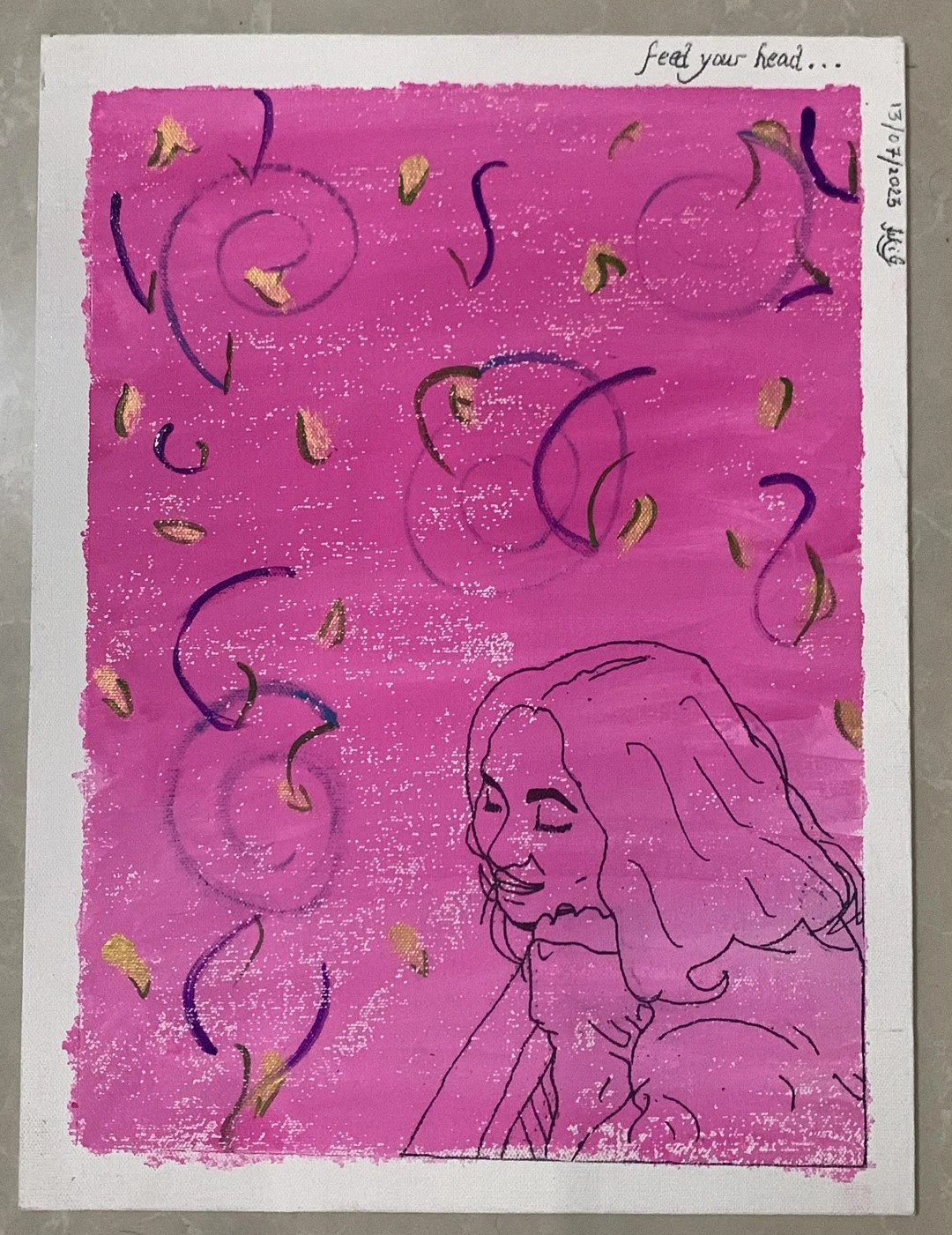 Self Portrait, Suki G (me), poster colours and permanent marker, 2023 | Scrolller