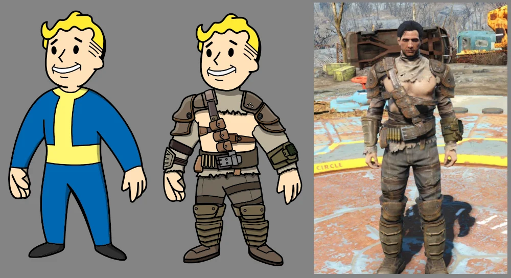 Vault Boy in Fallout armors - #1 Leather armor (Fallout 4) | Scrolller