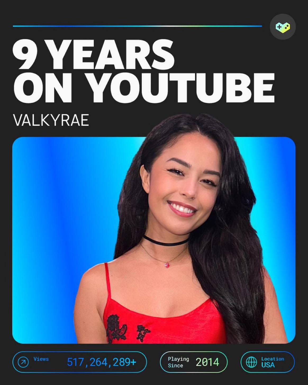 YouTube Gaming is celebrating 9 years of Rae being on their platform! | Scrolller