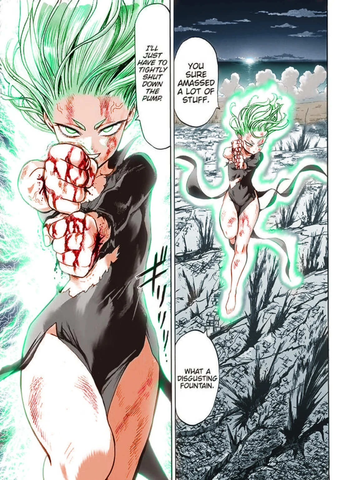 Tatsumaki colored panel | Scrolller
