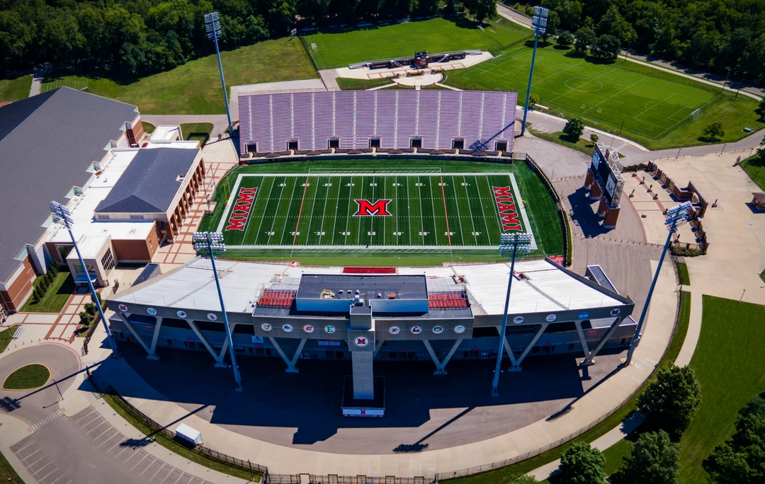 Cradle of Coaches - Fred C. Yager Stadium on the campus of Miami University (Oxford, OH) | Scrolller