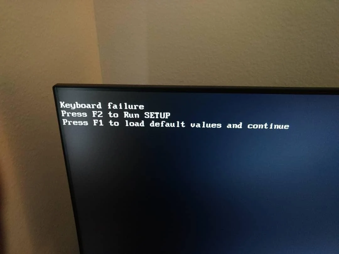 Keyboard Failure, Press F2 to Run Setup | Scrolller