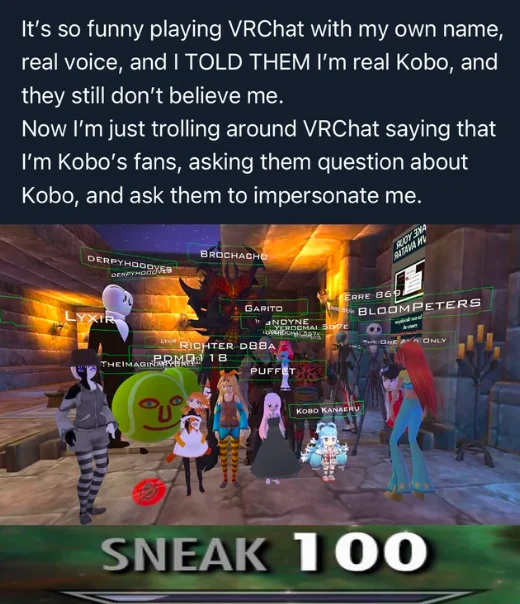 Kobo’s incogniton’t adventures in VRchat | Scrolller