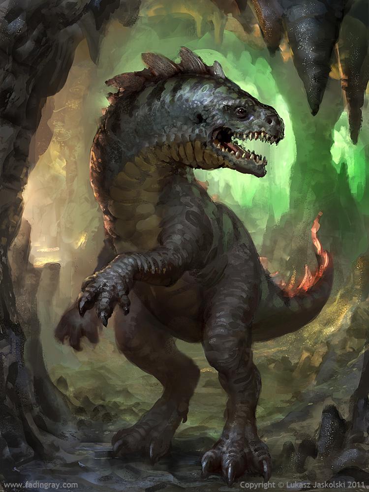 Cave Saur by Lukasz Jaskolski | Scrolller