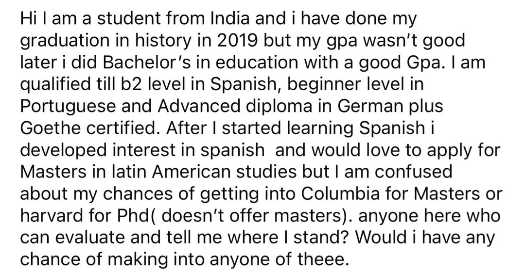 Masters in latin American studies columbia / phd in Harvard | Scrolller