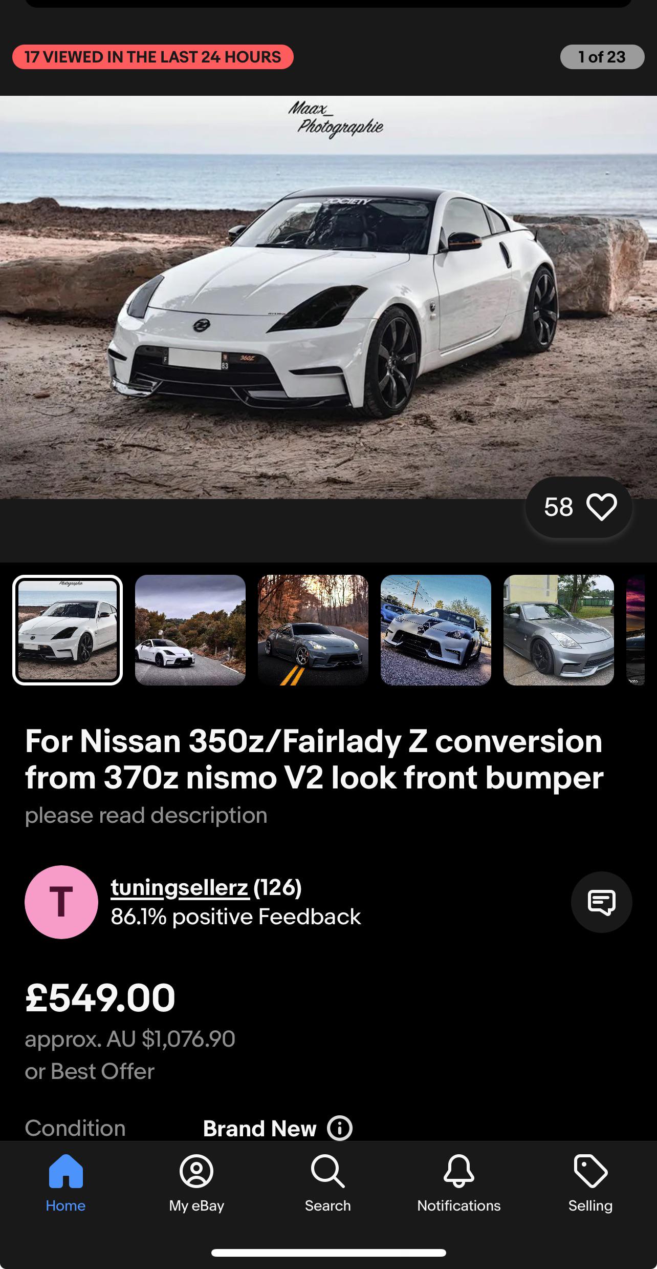 370z nismo front bumper | Scrolller