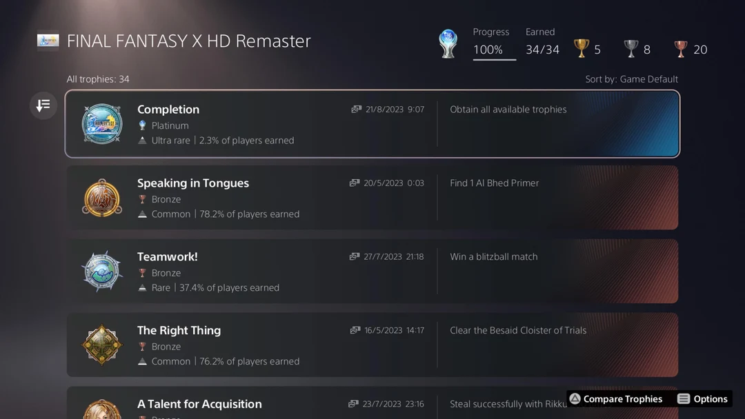 FFX: 109 Hours Later - Completion/Platinum Trophy | Scrolller