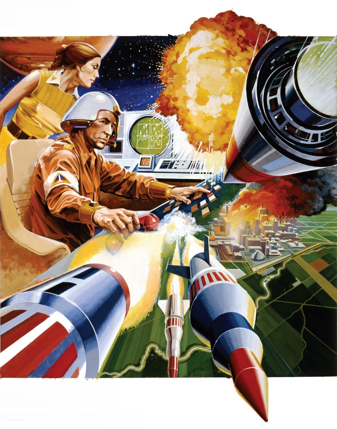Missile Command (arcade, Atari, 1980) artwork by George Opperman | Scrolller