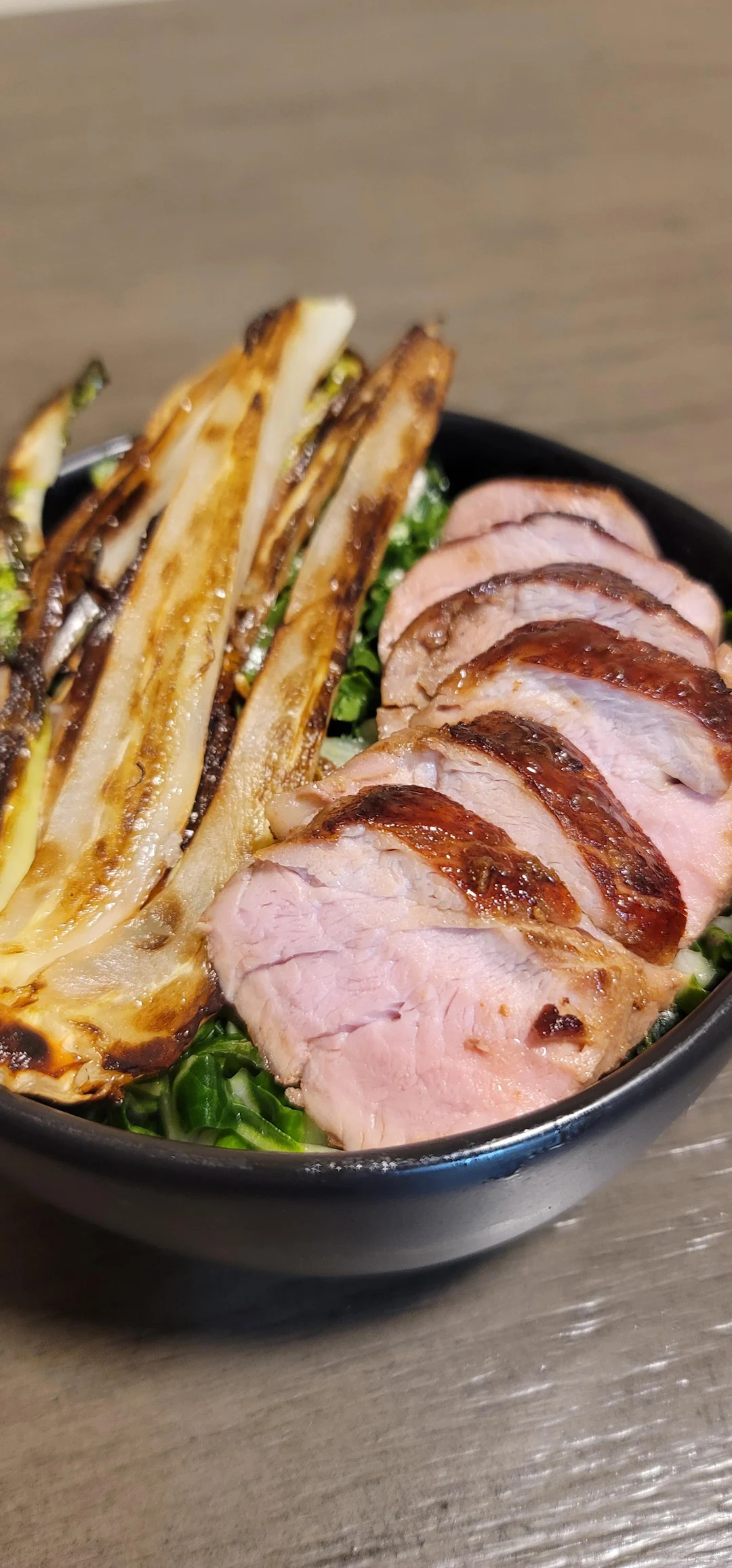 Pork tenderloin @140F for 2hrs then pan seared | Scrolller