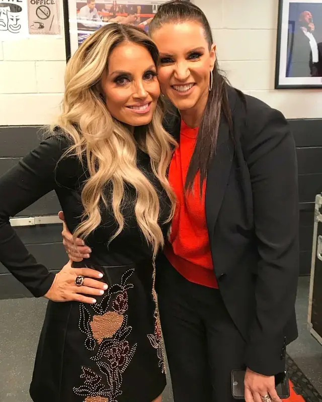 Trish with Stephanie mcmahon | Scrolller
