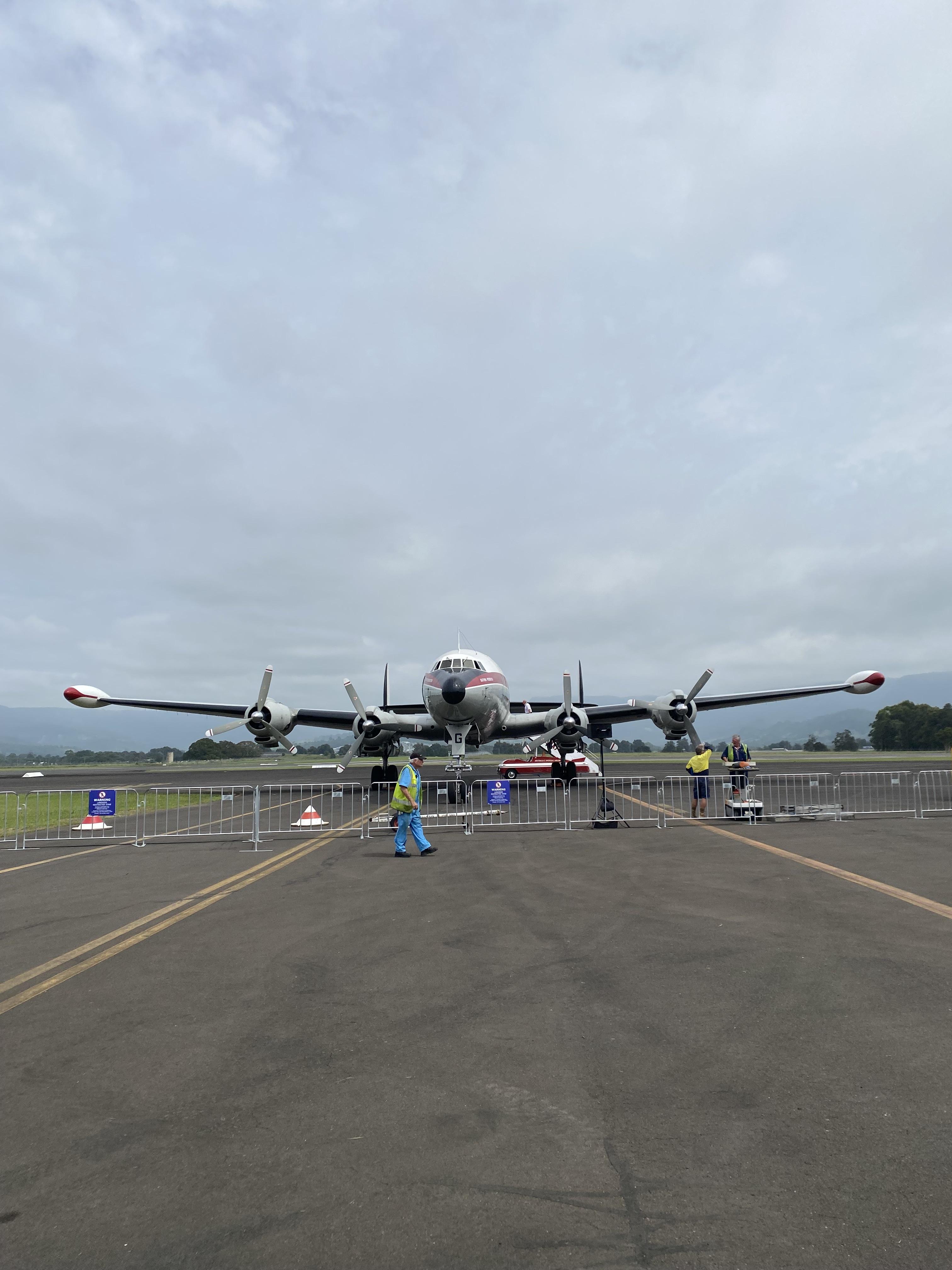 Got a few terrible photos of some ww2 birds and the last super constellation flying | Scrolller