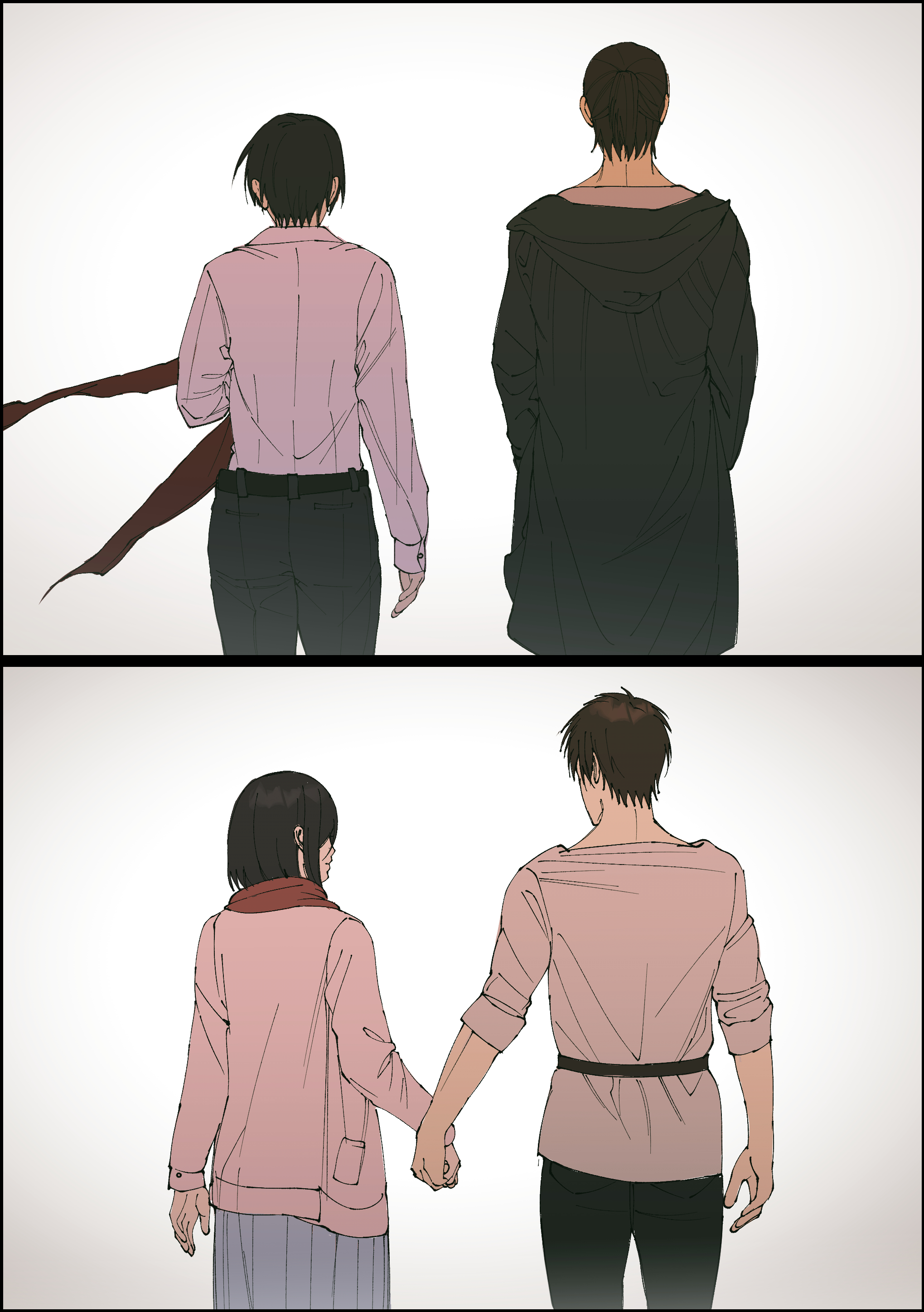 Eren & Mikasa through years🕊️🧣 (art by @ni23ku) | Scrolller