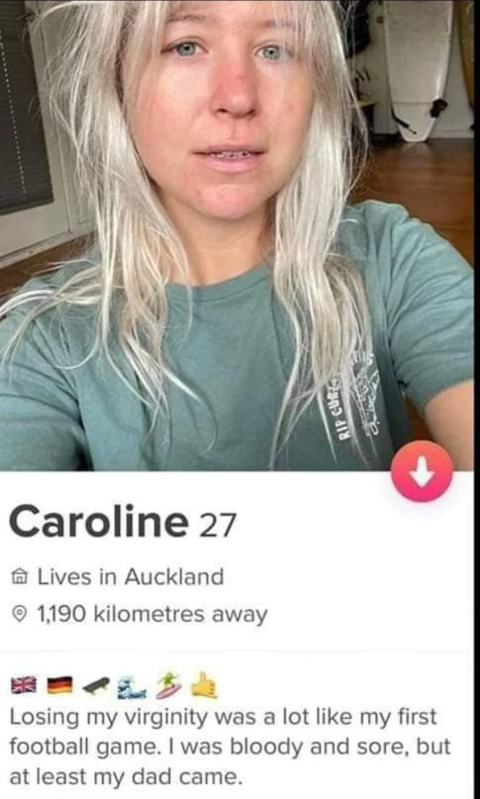 Let's hope she just has a really really dark sense of humour. | Scrolller