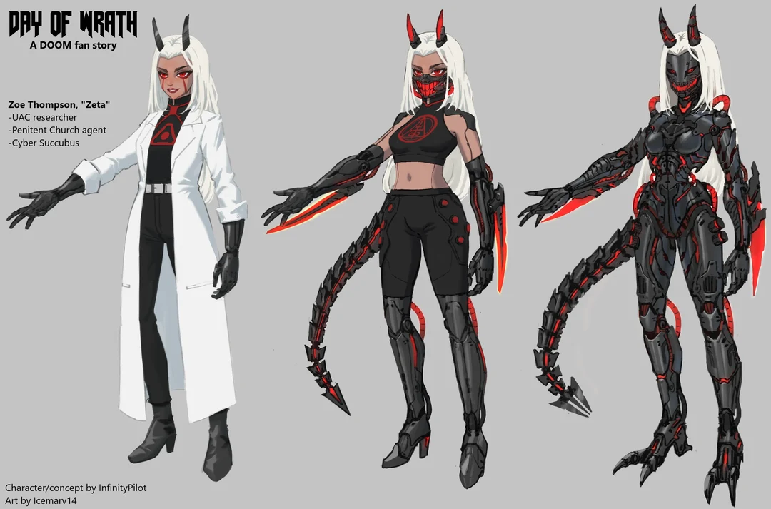 Zeta, a Cyber Succubus OC for Doom; art by u/Icemarv14 | Scrolller