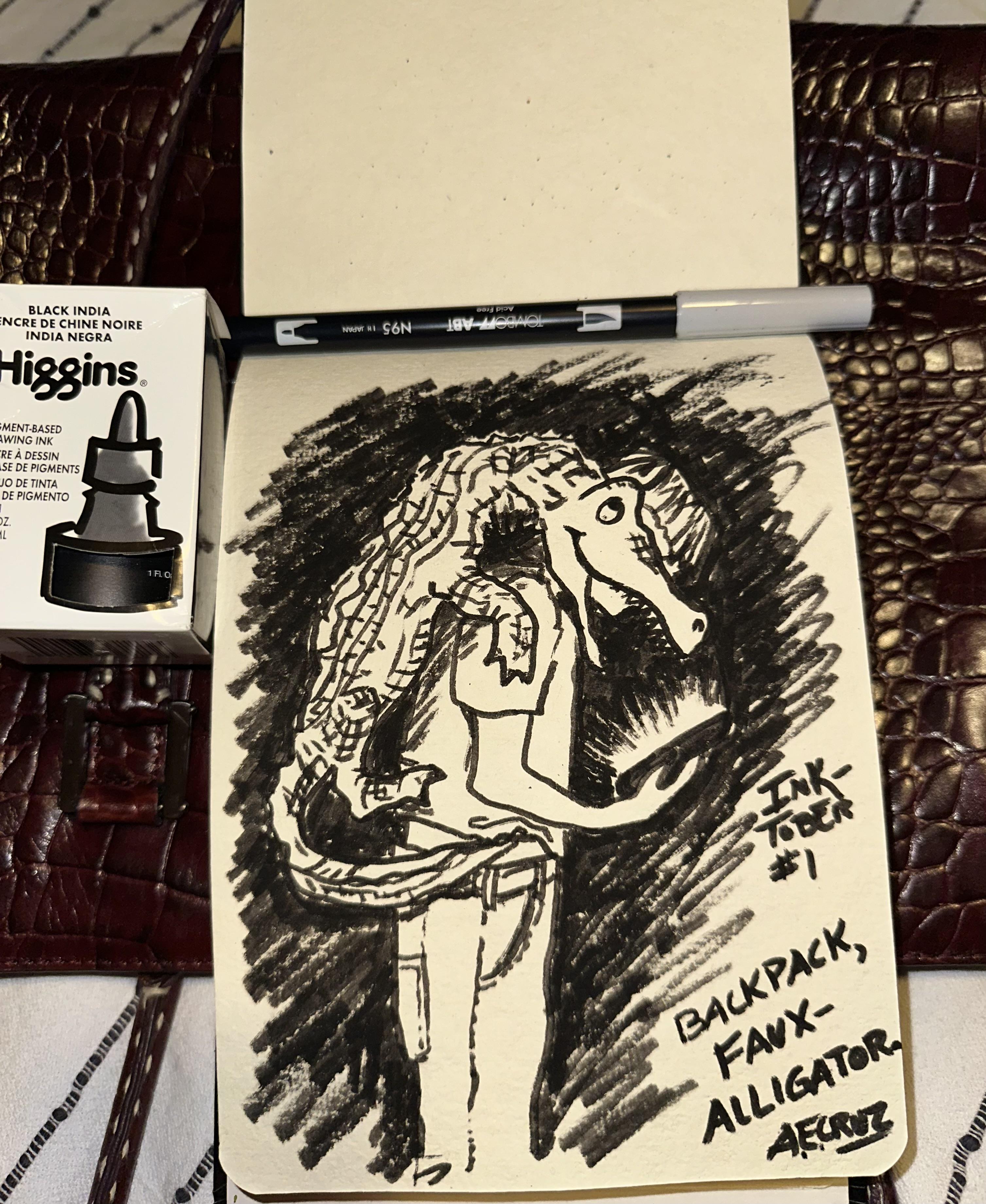 Backpack-faux, alligator. | Scrolller