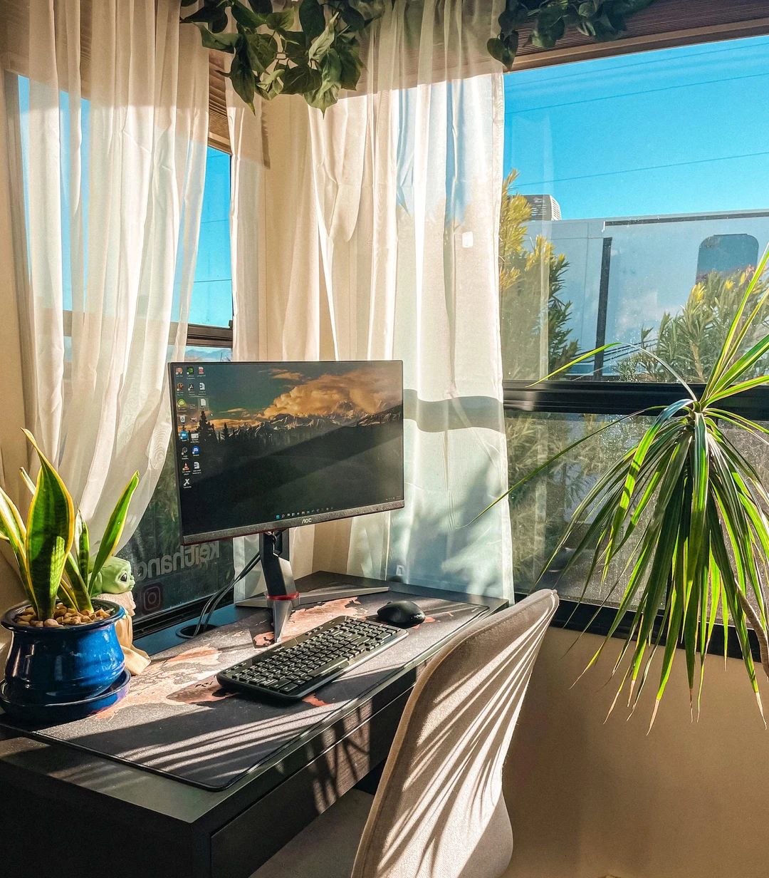 My cozy, tiny workspace inside of our RV! (With bonus grogu…) | Scrolller