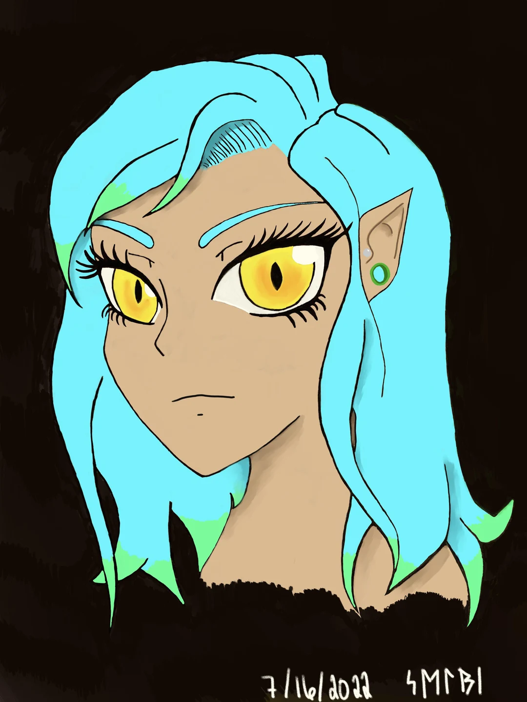 Hand drawn piece turned digital. Original work, by me. Posted to my Redbubble shop, Shelba ...