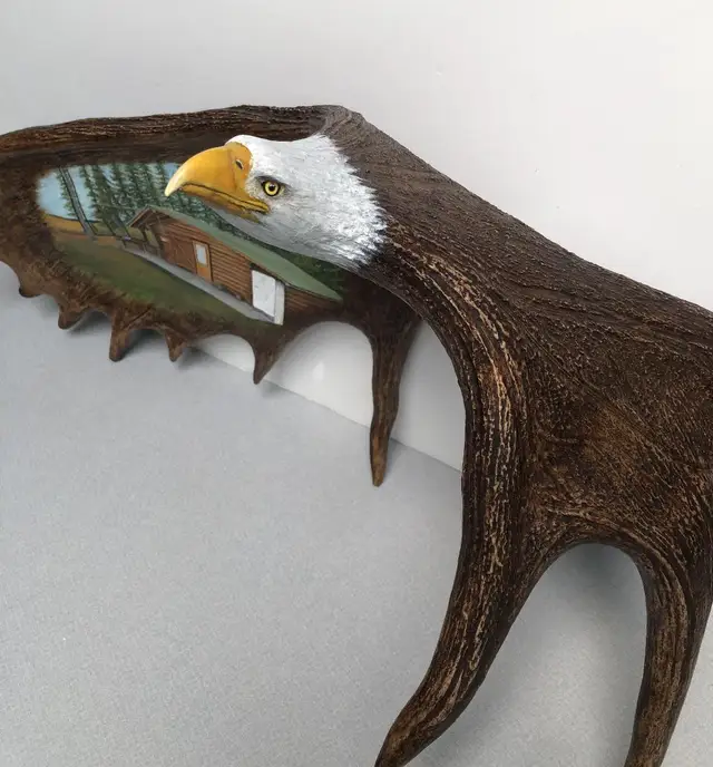 Discover more like Art: Moose antler art,Lisa Lukan,oil,2023 and Related Content | Scrolller