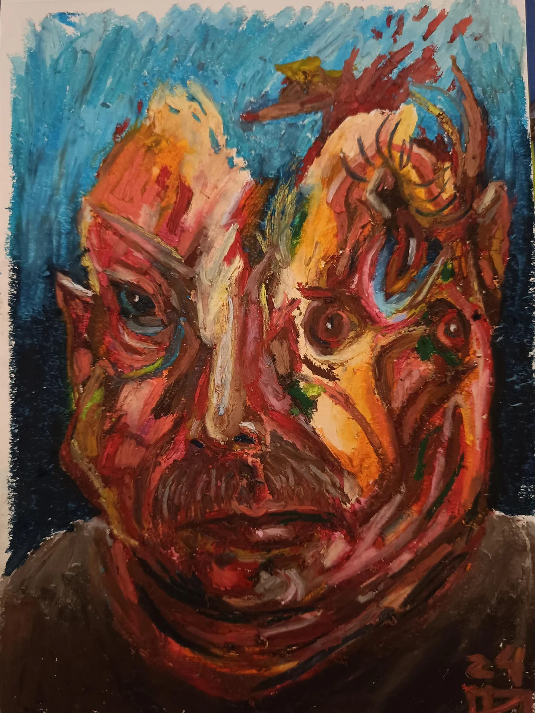 Apocalypse, art_champion(me), oil pastel on paper, 2023 | Scrolller